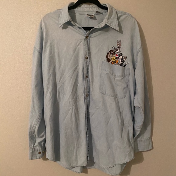 ACME | Shirts | Vintage Warner Brothers Acme Button Down Shirt | Poshmark